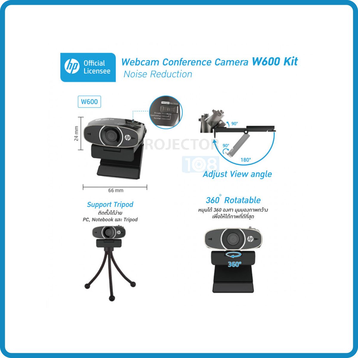 HP WebCam W600 Kit (กล้องเว็บแคม HP W600)